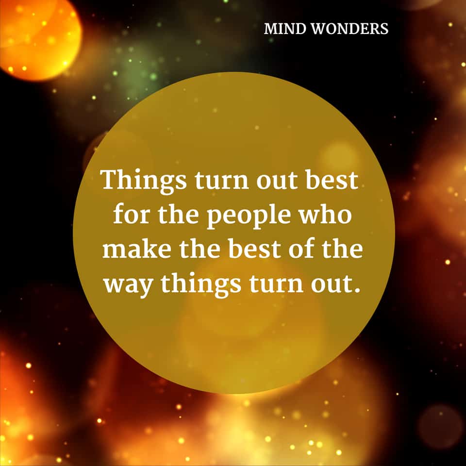 Make The Best Of The Way Things Turn Out - MIND WONDERS